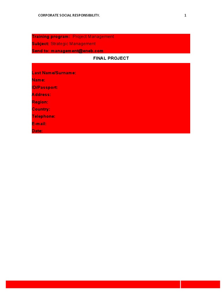 Final Project - CSR | PDF | Corporate Social Responsibility | Swot Analysis