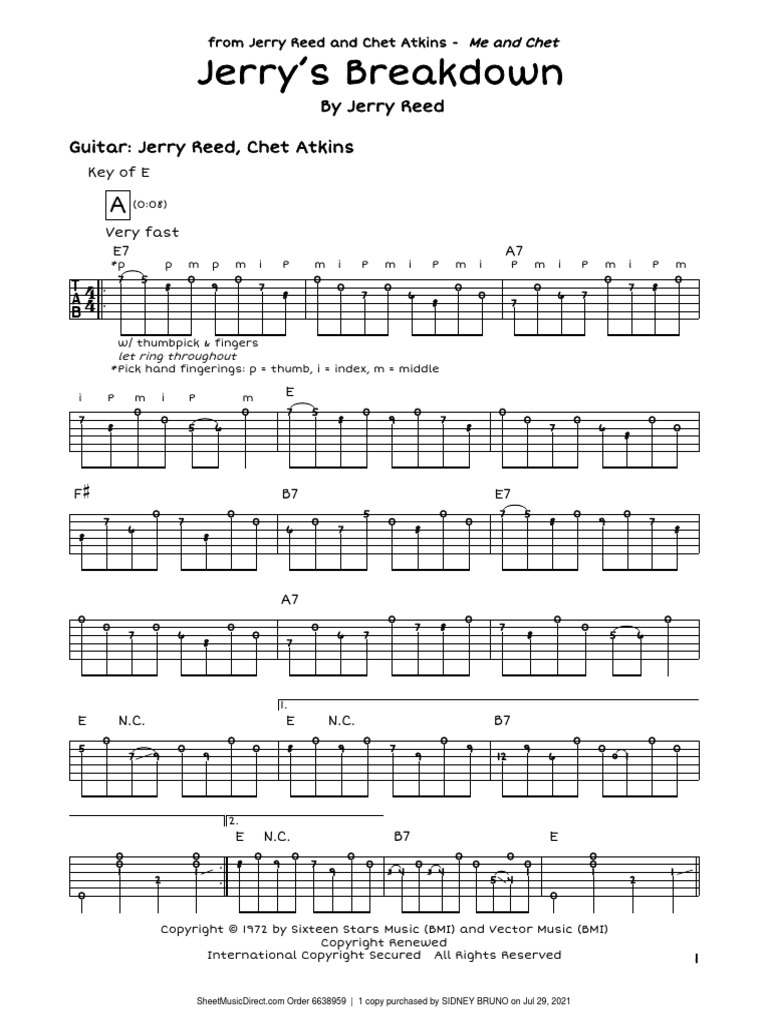 Jerrys-Breakdown - Jerry Reed | PDF