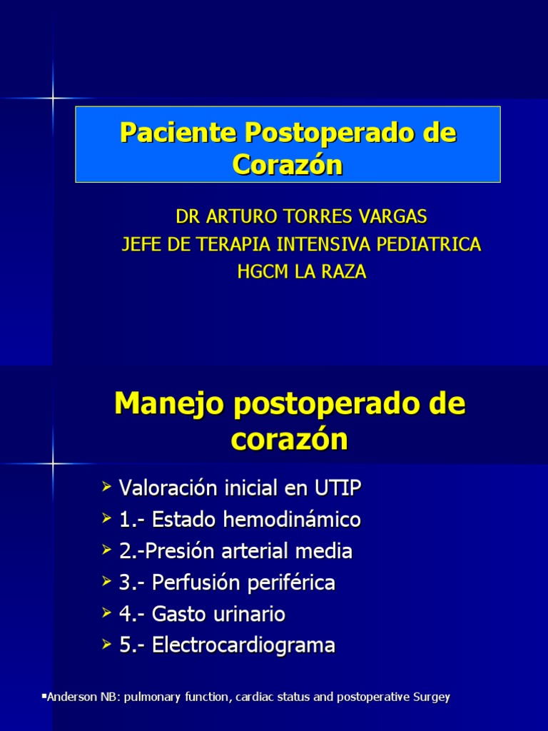 Paciente Postoperado de Corazón | PDF | Corazón | Hemodinámica