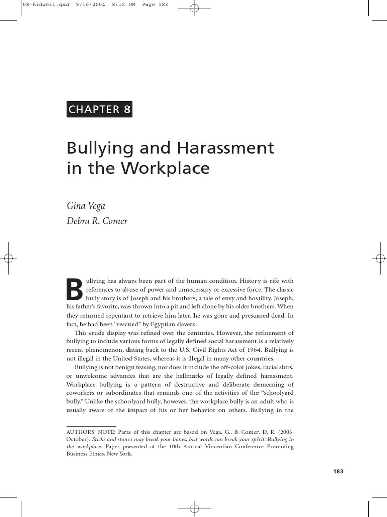 Bullying and Harassment in The Workplace | PDF | Workplace Bullying ...