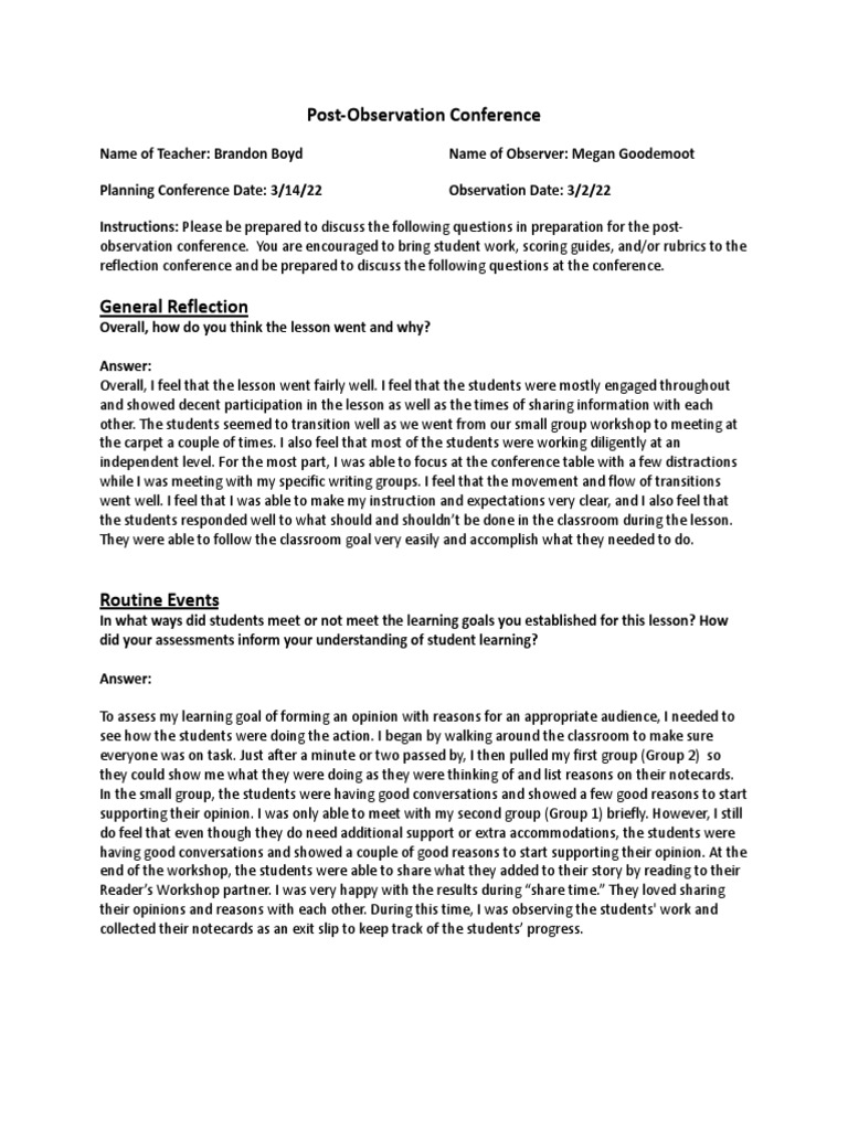 Handwriting Without Tears Reflection | PDF | Classroom | Learning