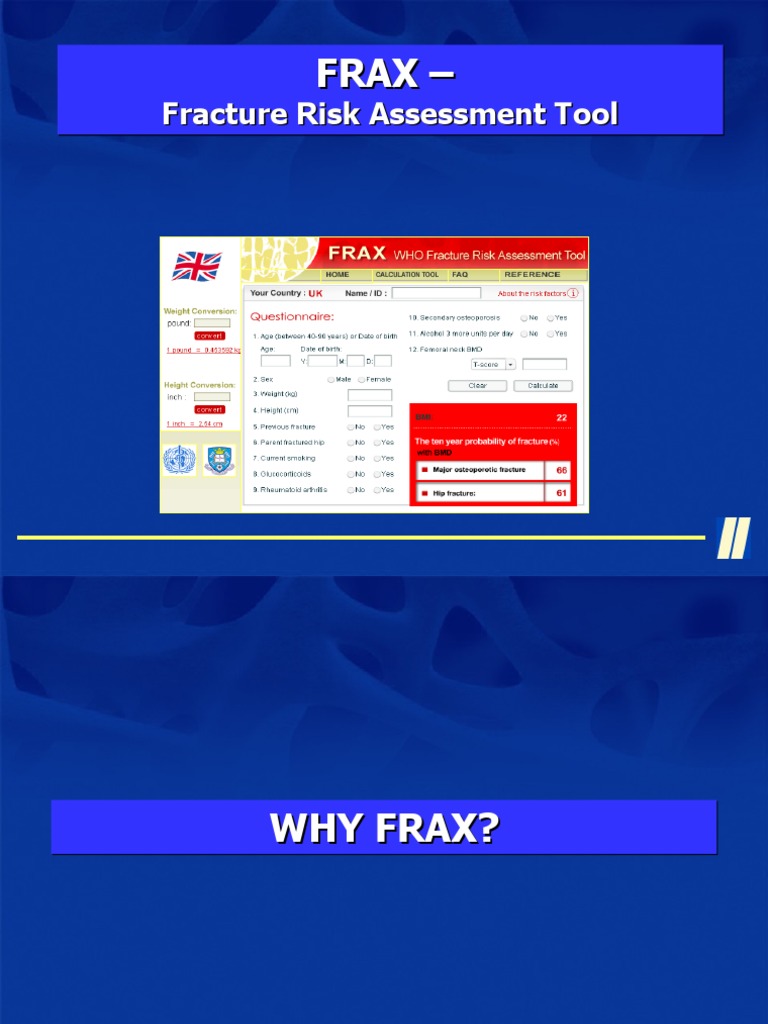 FRAX Tool Assesses 10-Year Risk of Osteoporotic Fracture | PDF ...