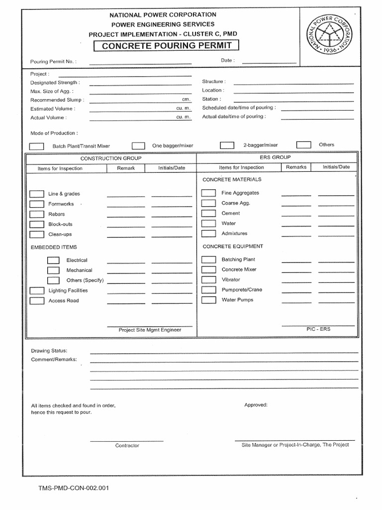 Dpwh Pouring Permit Gwinnett