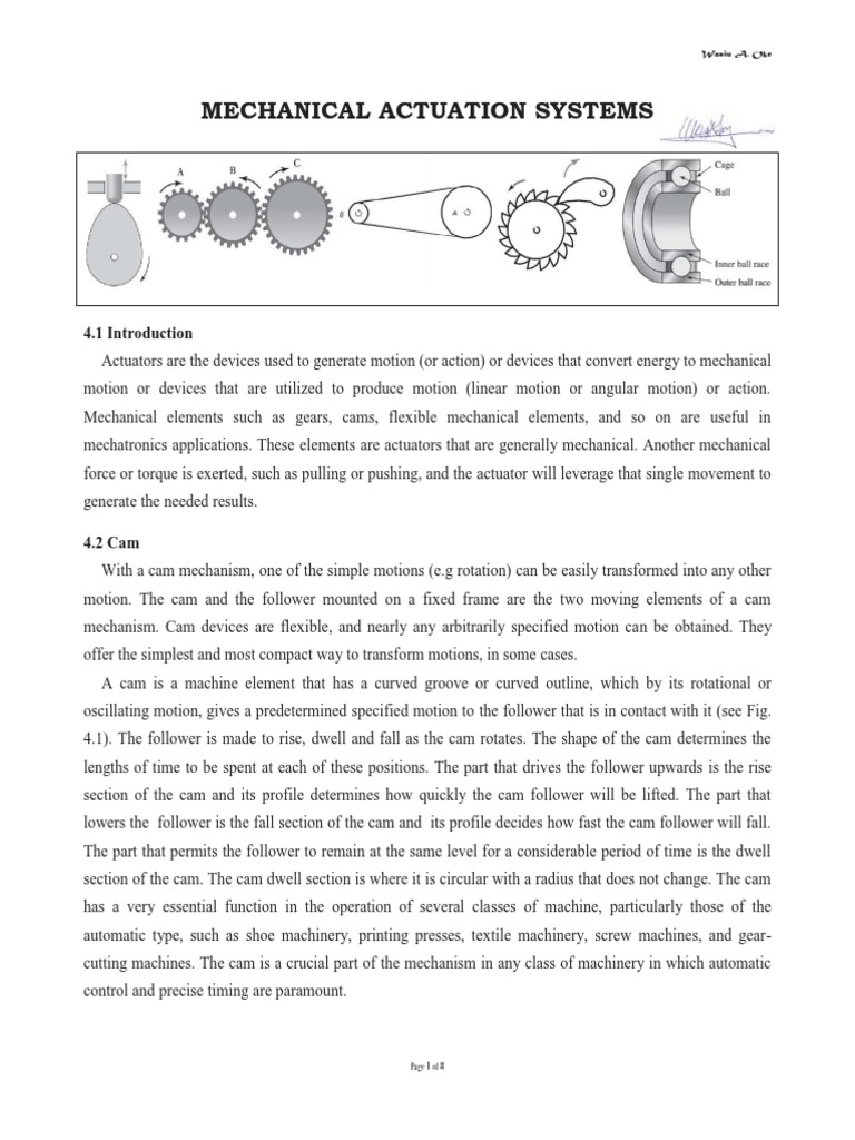 4 - Mechanical Actuation Systems - v1 | PDF | Belt (Mechanical ...
