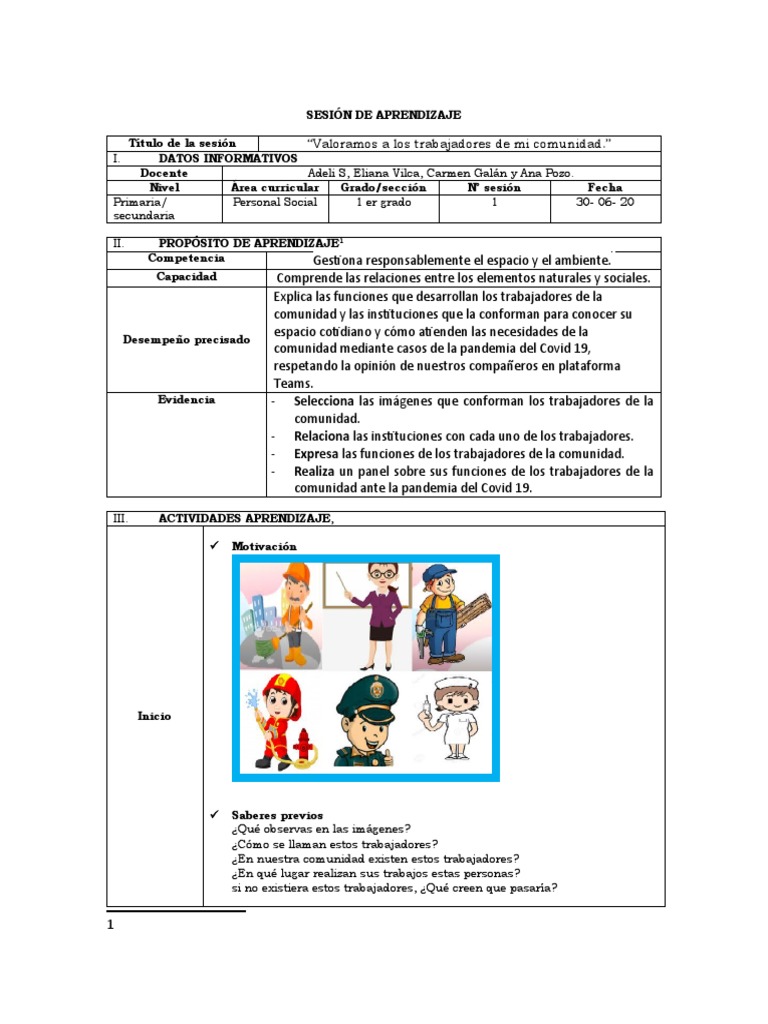 Valoración de Trabajadores Comunitarios | PDF | Aprendizaje