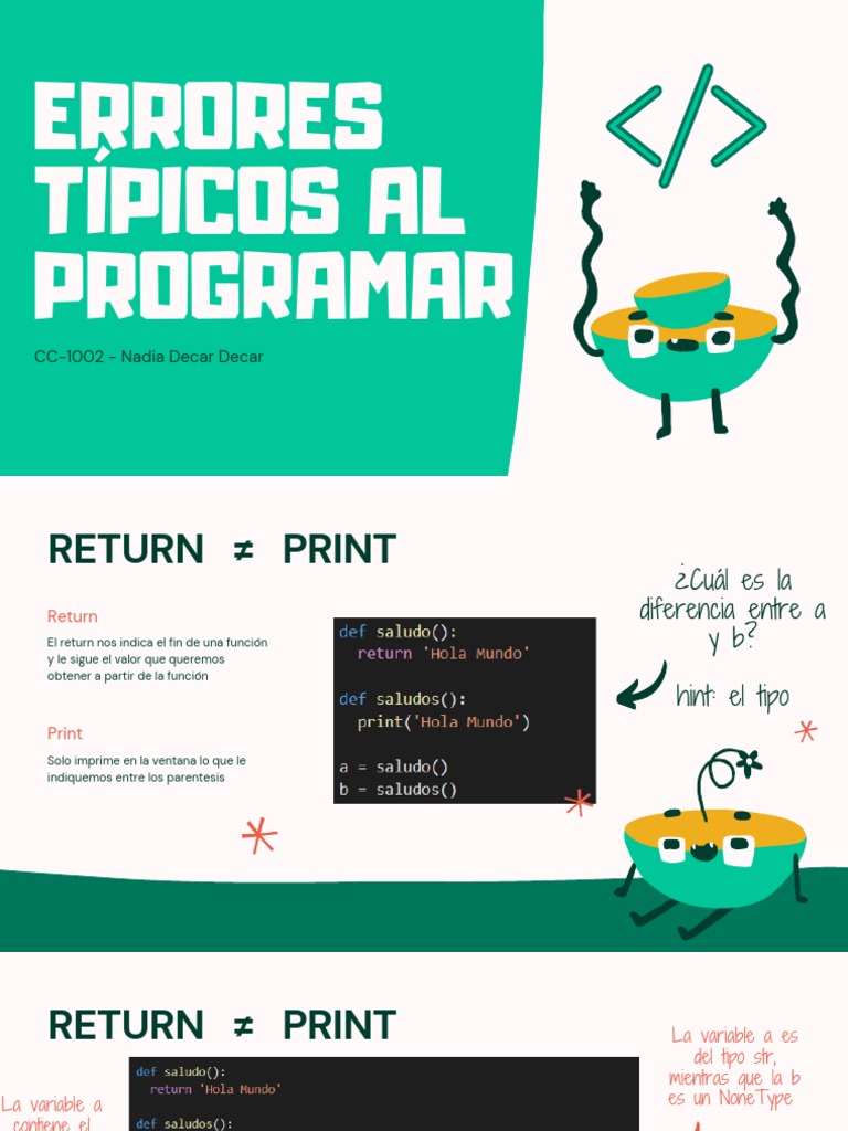 Errores Comunes Al Programar | PDF | Lenguaje de programación | Programación de computadoras