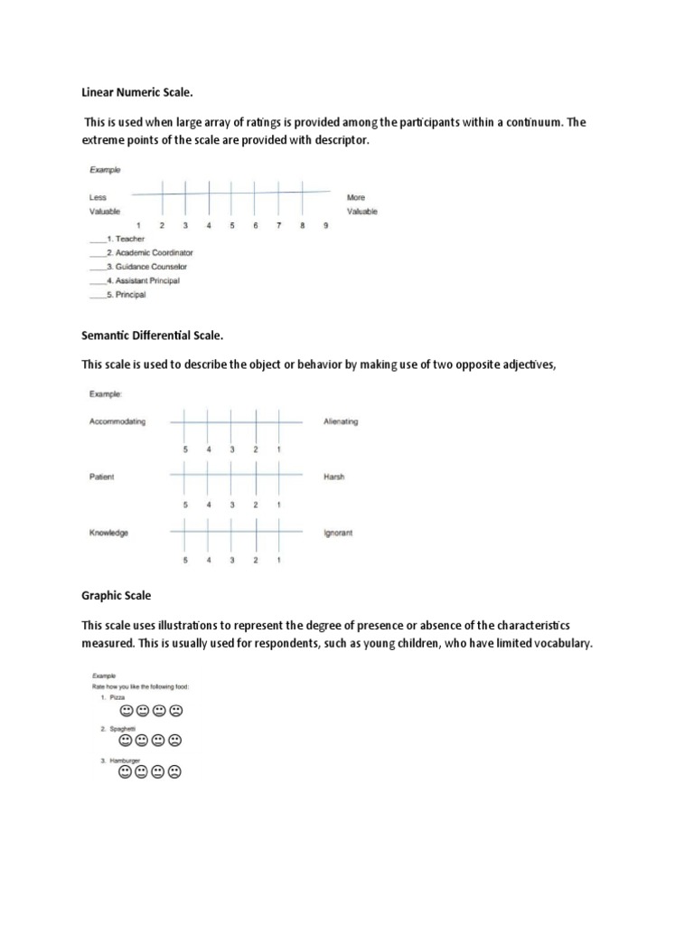 Linear Numeric Scale | PDF