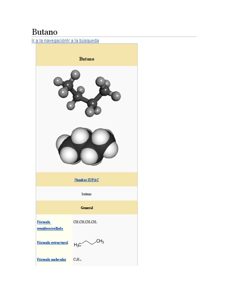 Gas Butano | PDF | Química | Gases