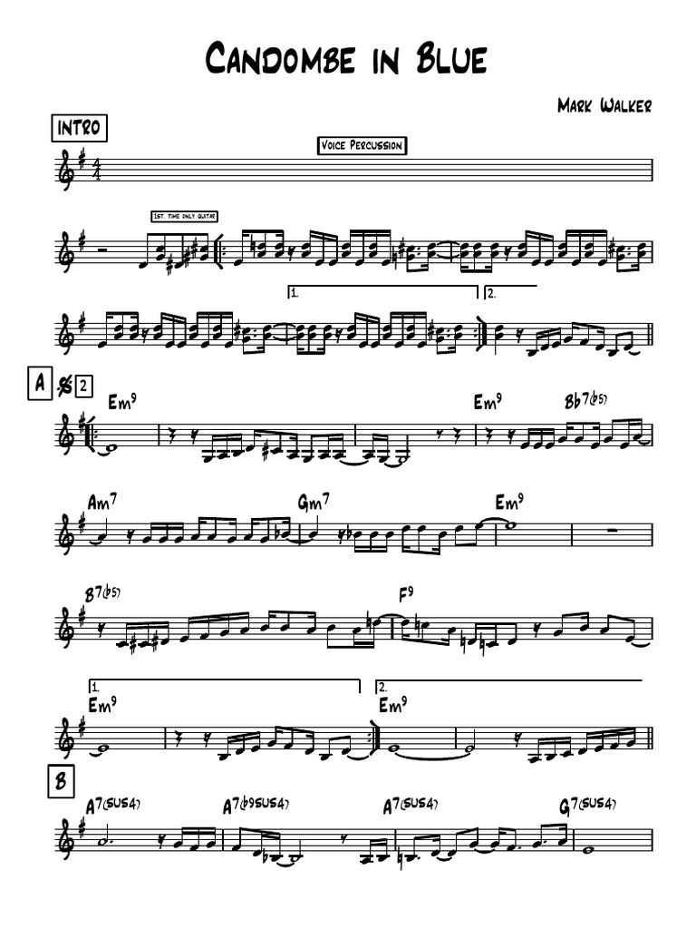 Candombe in Blue - Mark Walker | PDF