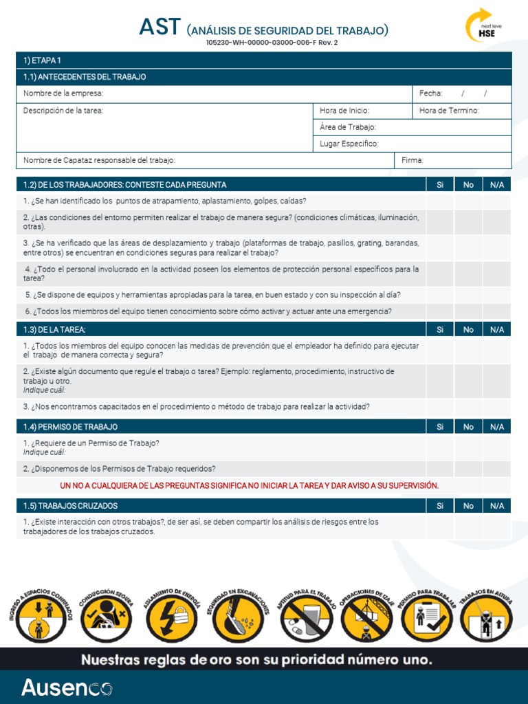 Análisis de Seguridad del Trabajo EHS | PDF