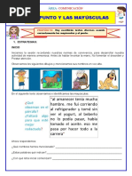 Sesion Uso de La Mayúscula y El Punto | PDF | Evaluación | Cognición