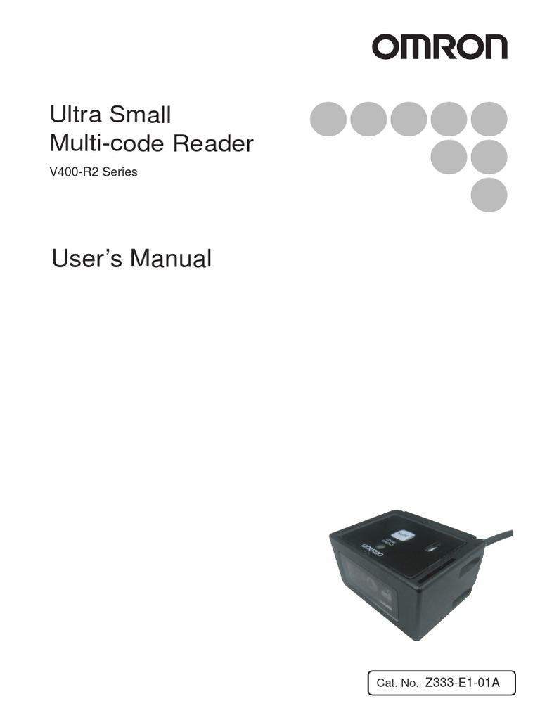 Omron Barcode Reader v400-r2 User Manual | PDF | Power Supply | Safety