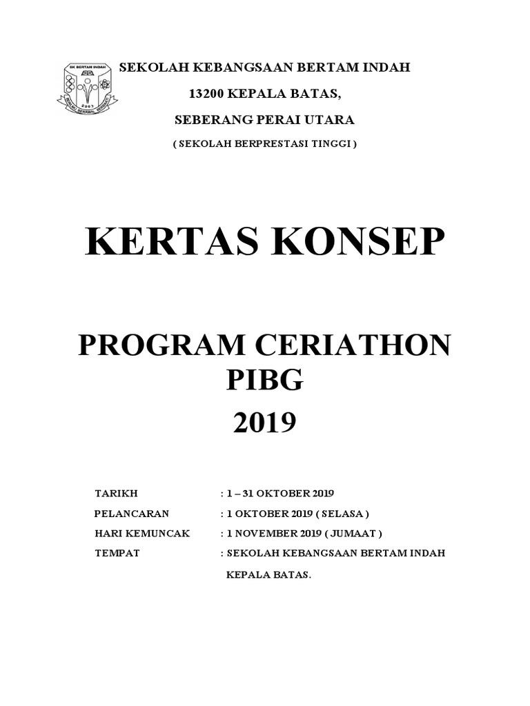 Kertas Konsep Ceriathon 2019 | PDF