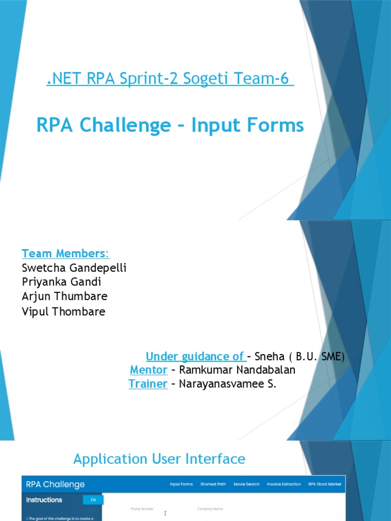 RPA Challenge - Input Forms | PDF