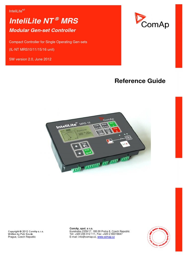 ComAp IL-NT MRS 2.0 Reference Guide | PDF | Booting | Power Supply