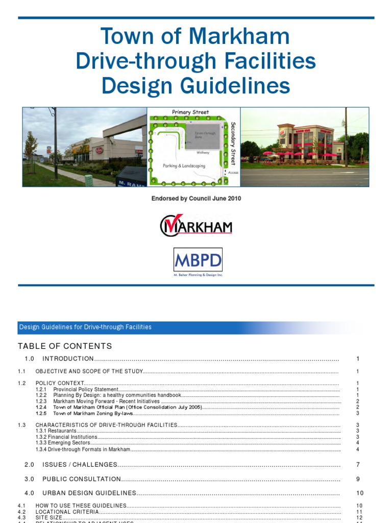 Drive Thru Guidelines | Download Free PDF | Sustainability | Zoning