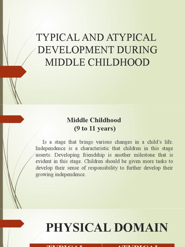 Typical and Atypical Development During Middle Childhood | PDF