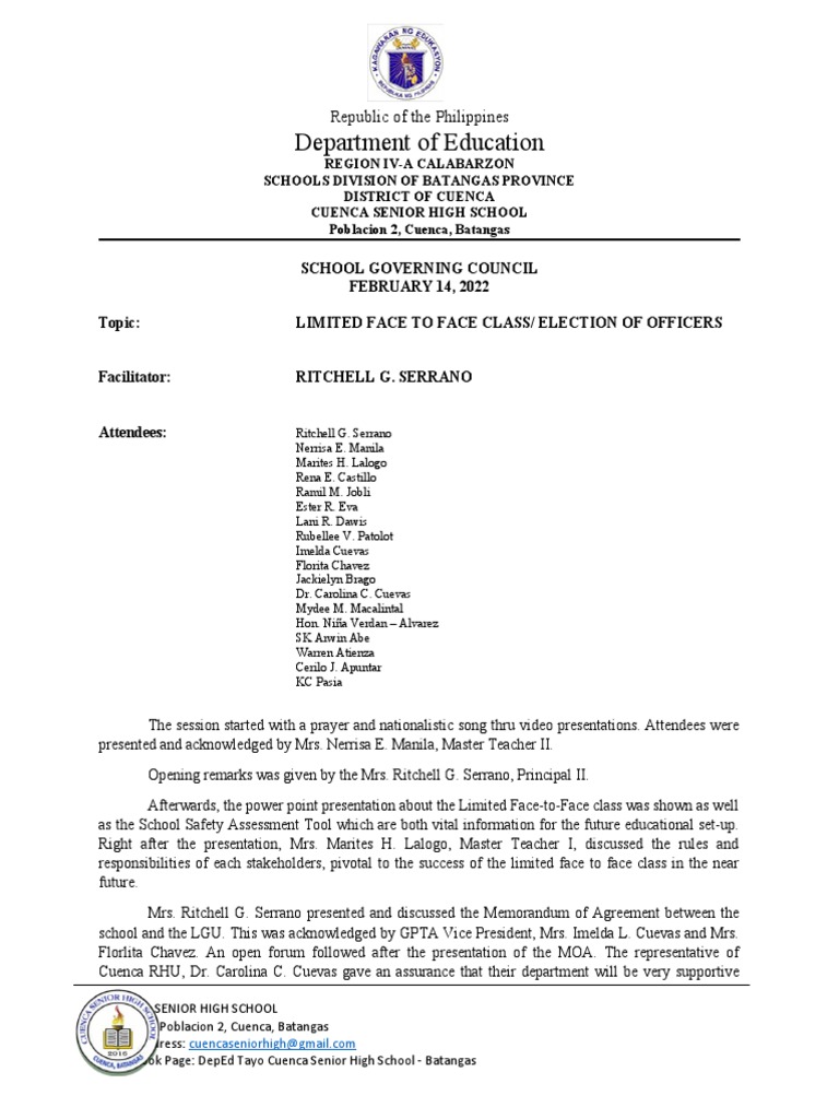 Narrative Report SGC | PDF