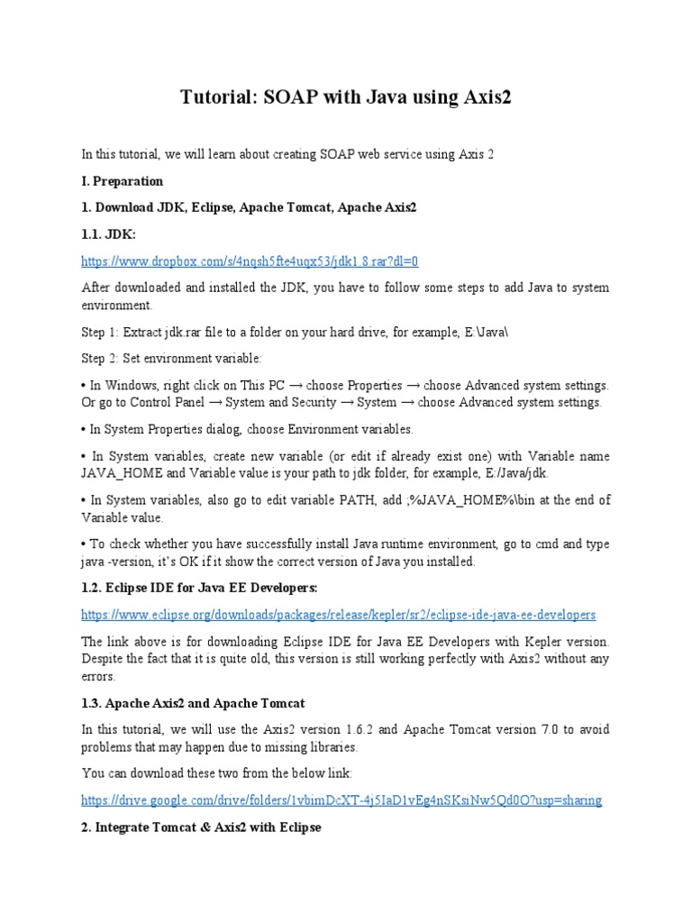 IWS2022 - Tutorial 4 - SOAP With Java Using Axis2 | PDF | Networking | Internet & Web