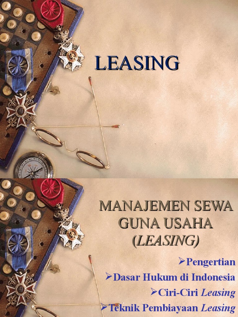 Ciri dan Teknik Pembiayaan Leasing | PDF | Pengelolaan Keuangan & Uang ...