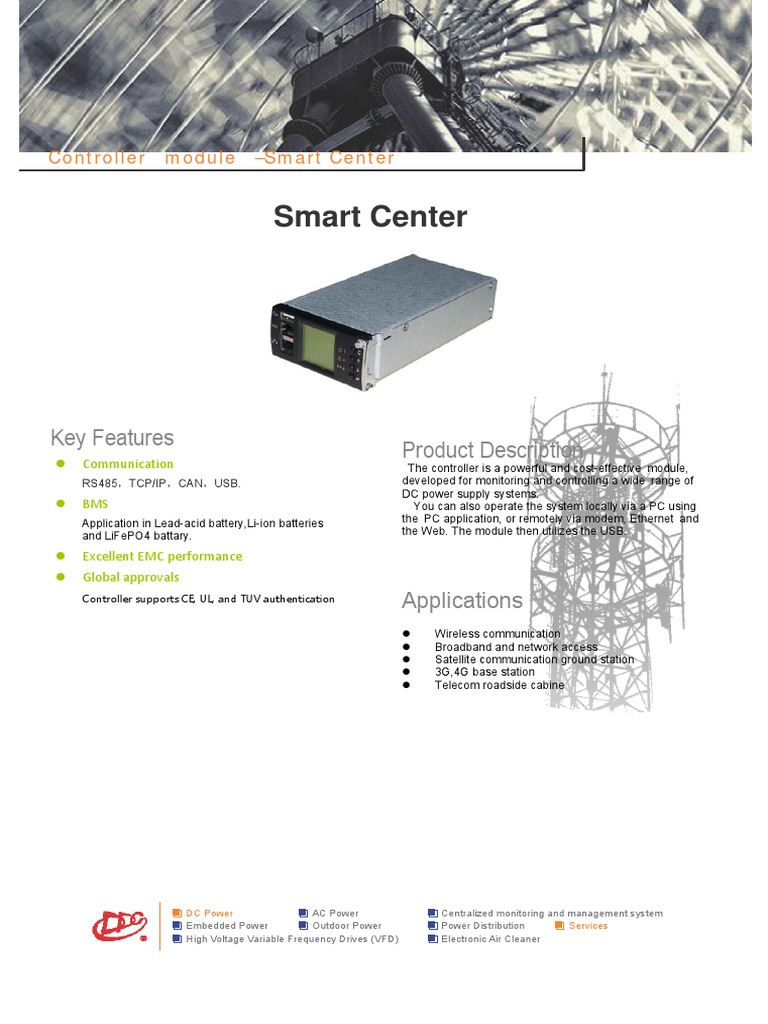 Smart Center: Key Features Product Description | PDF | Rectifier ...