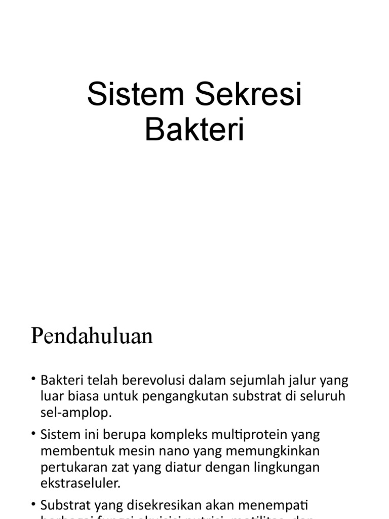 Sistem Sekresi Bakteri | PDF