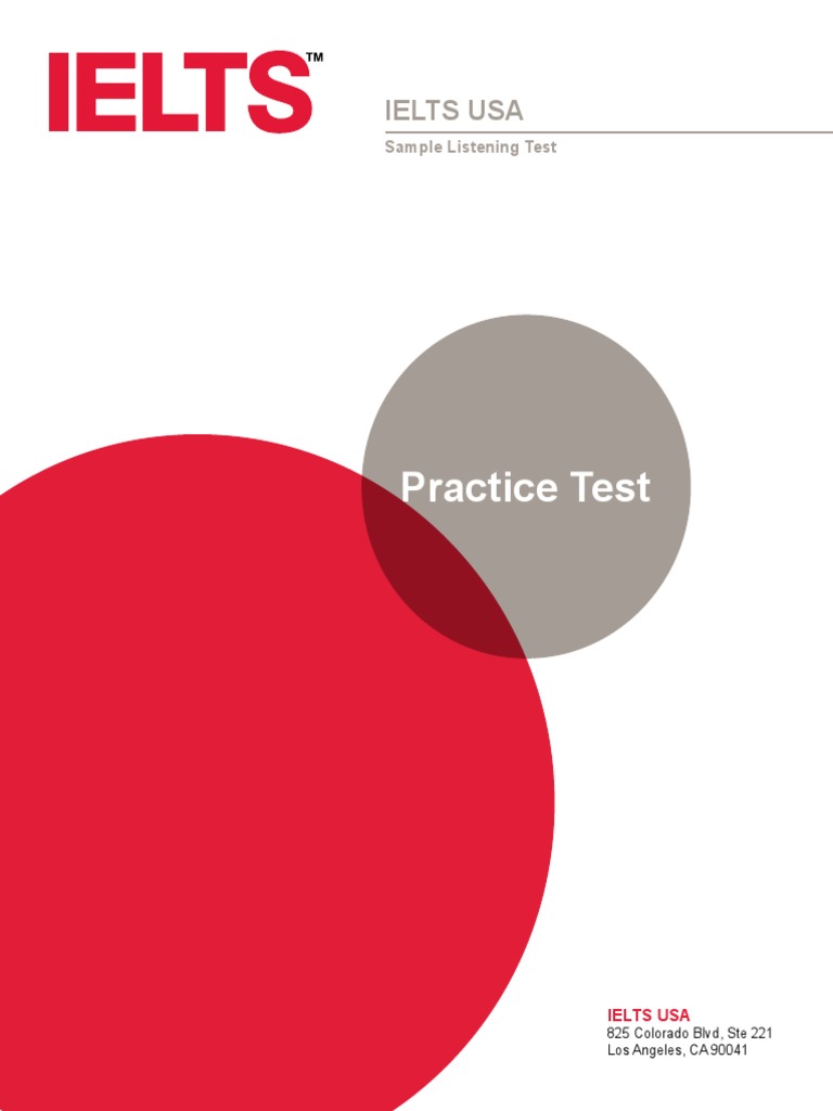 Ielts Usa Practice Listening Test | Download Free PDF | Diet (Nutrition ...