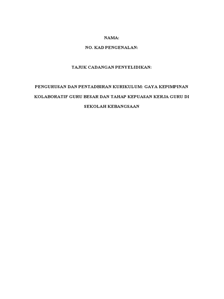 Pengurusan Dan Pentadbiran Kurikulum - Gaya Kepimpinan Kolaboratif ...