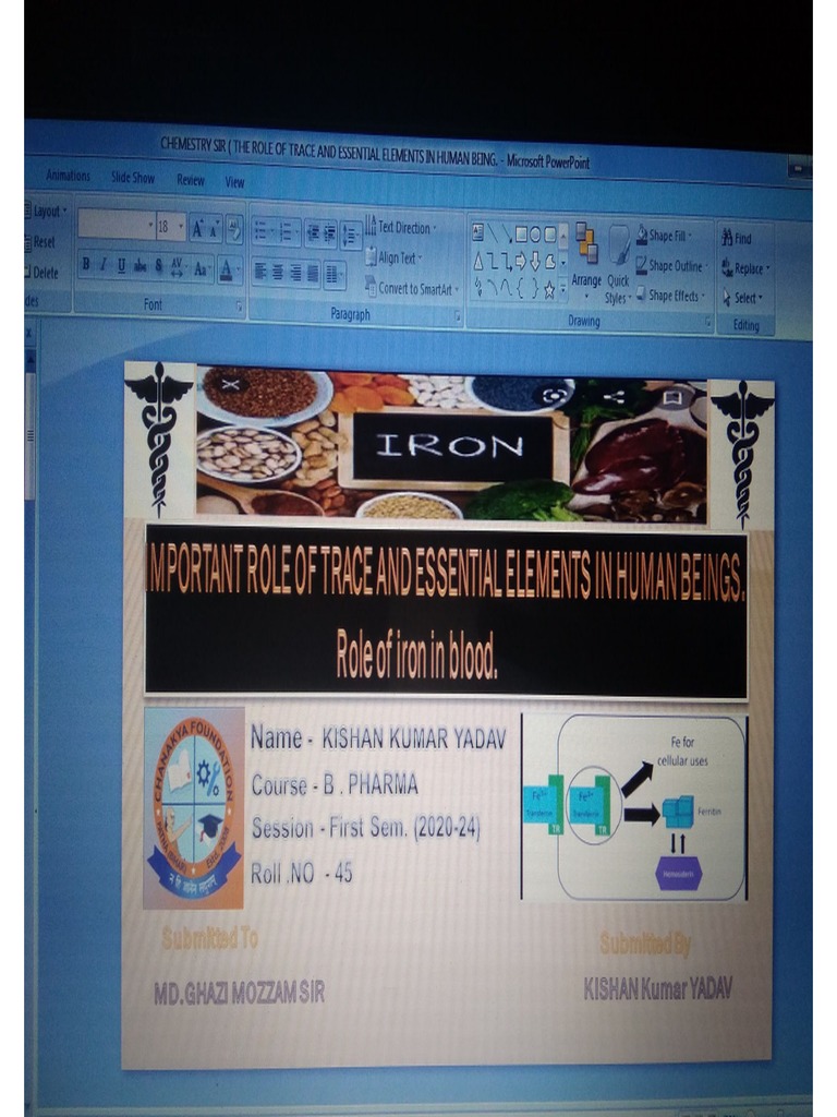 Role of Iron in Blood | PDF