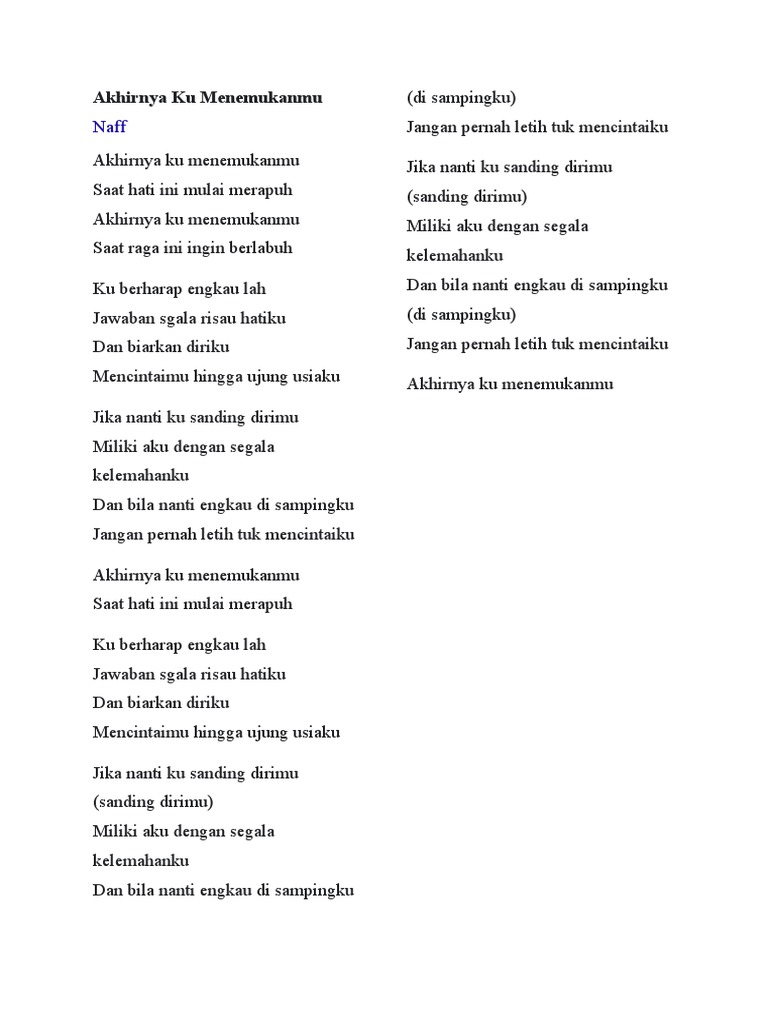 Akhirnya Ku Menemukanmu | PDF