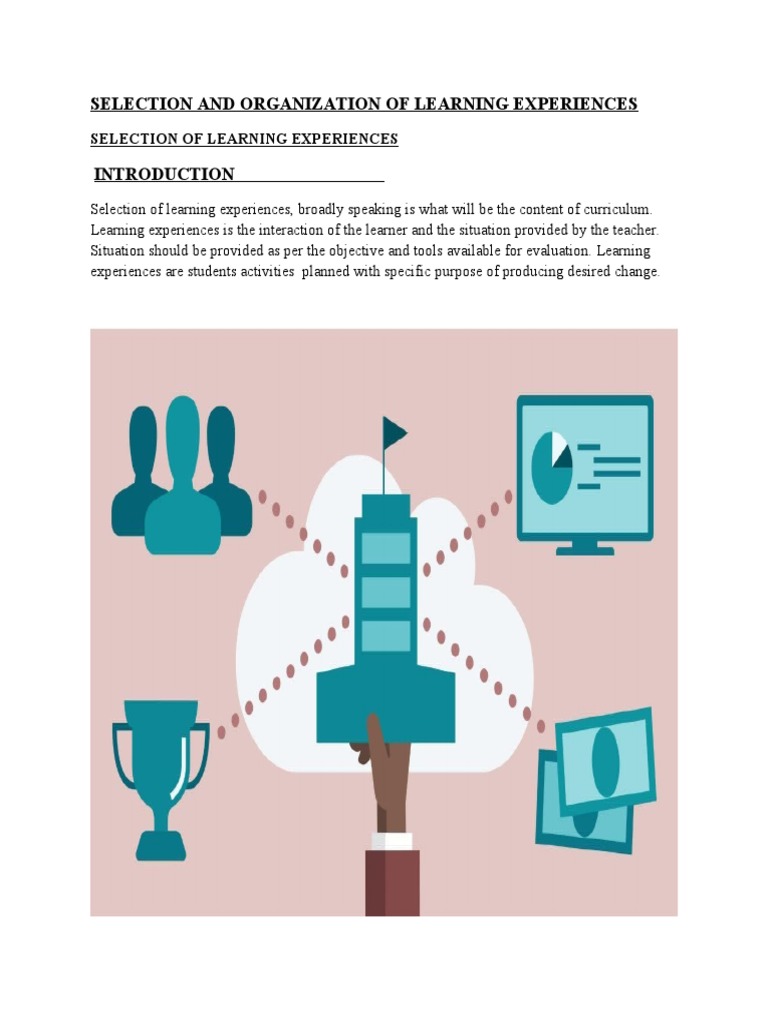 Selection and Organization of Learning Experiences | PDF | Learning ...