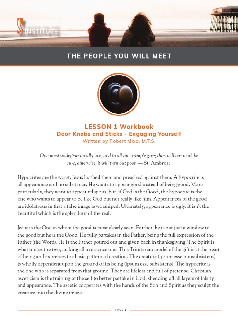 The People You Will Meet: LESSON 1 Workbook | PDF | God The Father ...