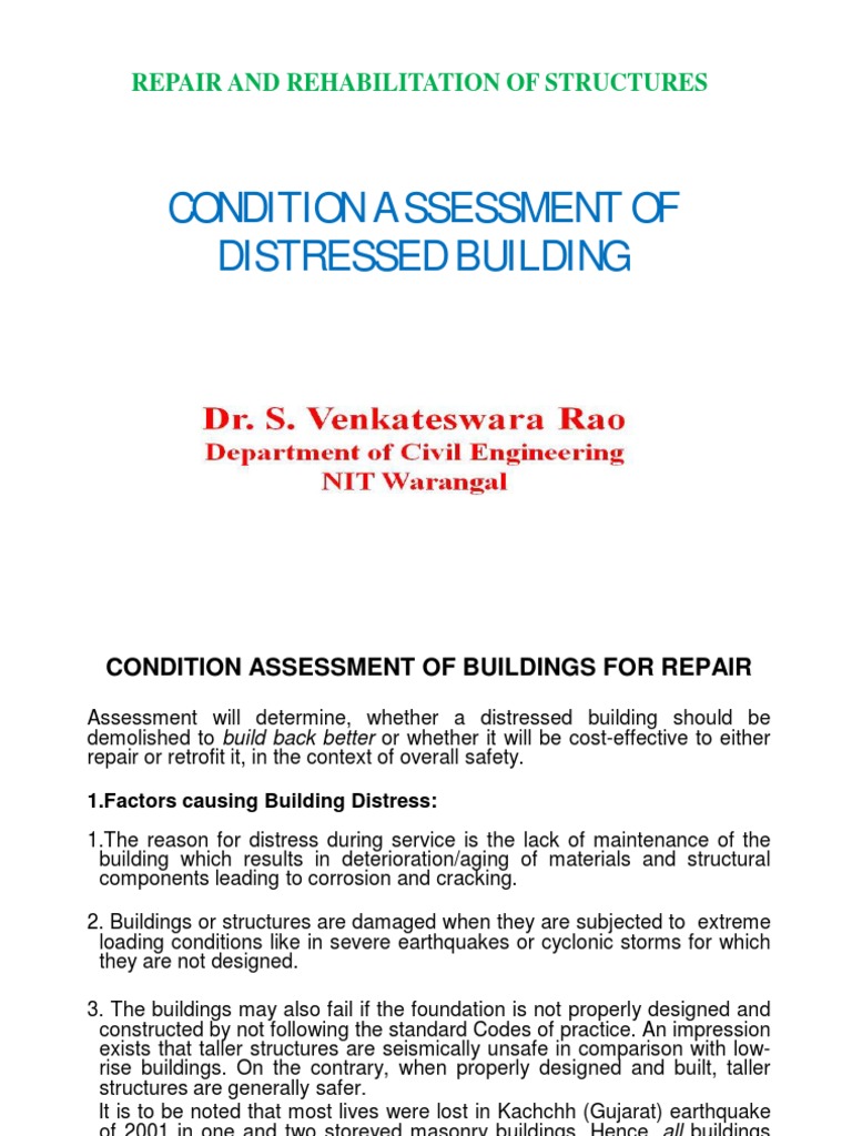 1 Condition Assessment | PDF | Concrete | Strength Of Materials