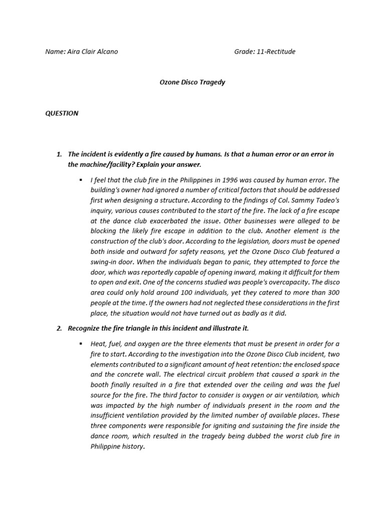 Ozone Disco Tragedy | PDF | Fires
