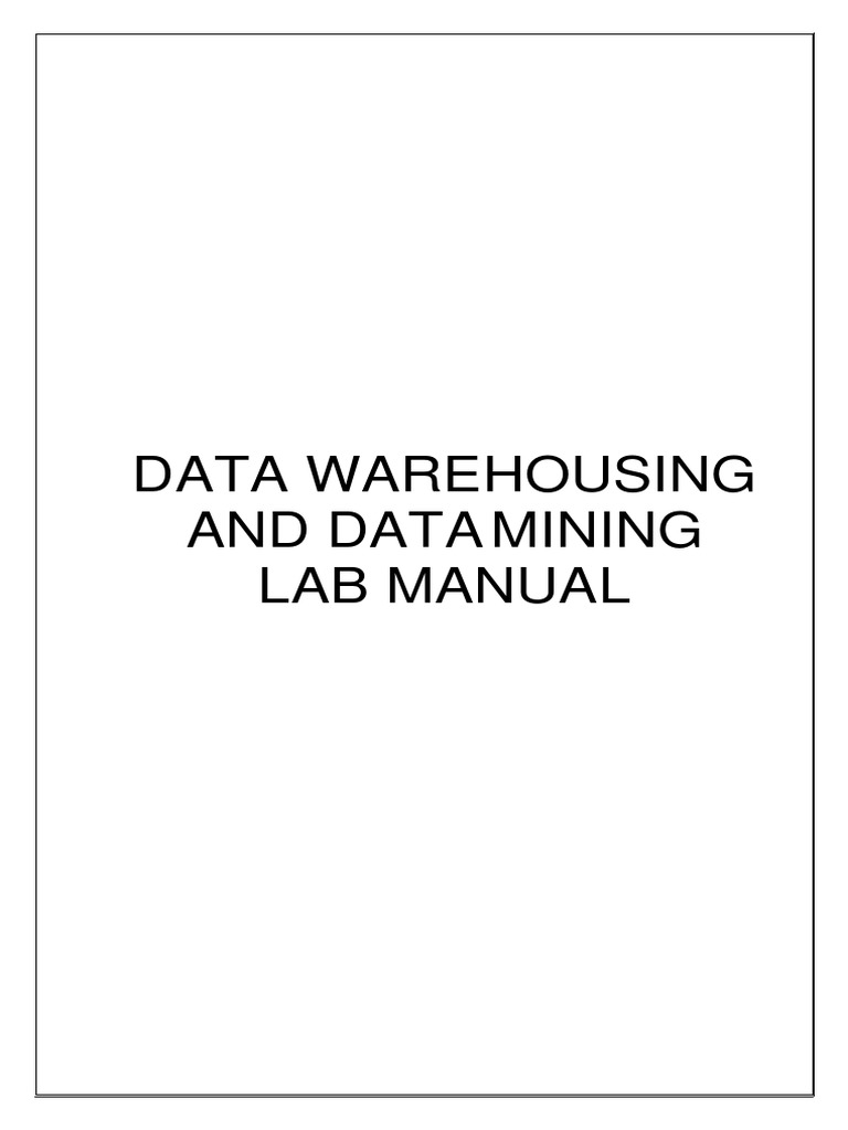 DWDM Lab Manual Using Weka-For MIC | PDF | Cluster Analysis | Cross ...