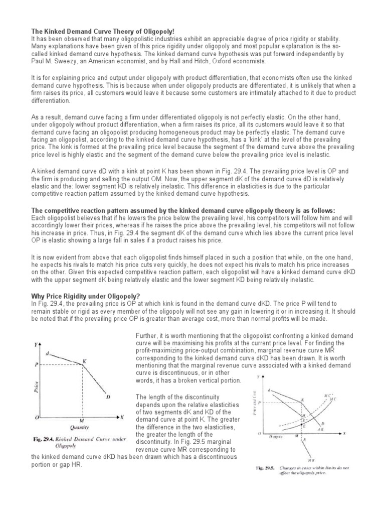 Kinked Demand Curve Theory of Oligopoly - MECO.SEM3.MBA | PDF ...