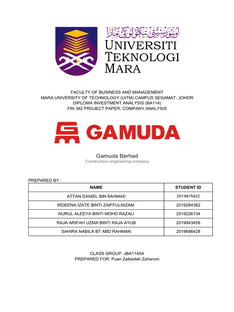 Gamuda Berhad: Construction Engineering Company | PDF | Inflation ...