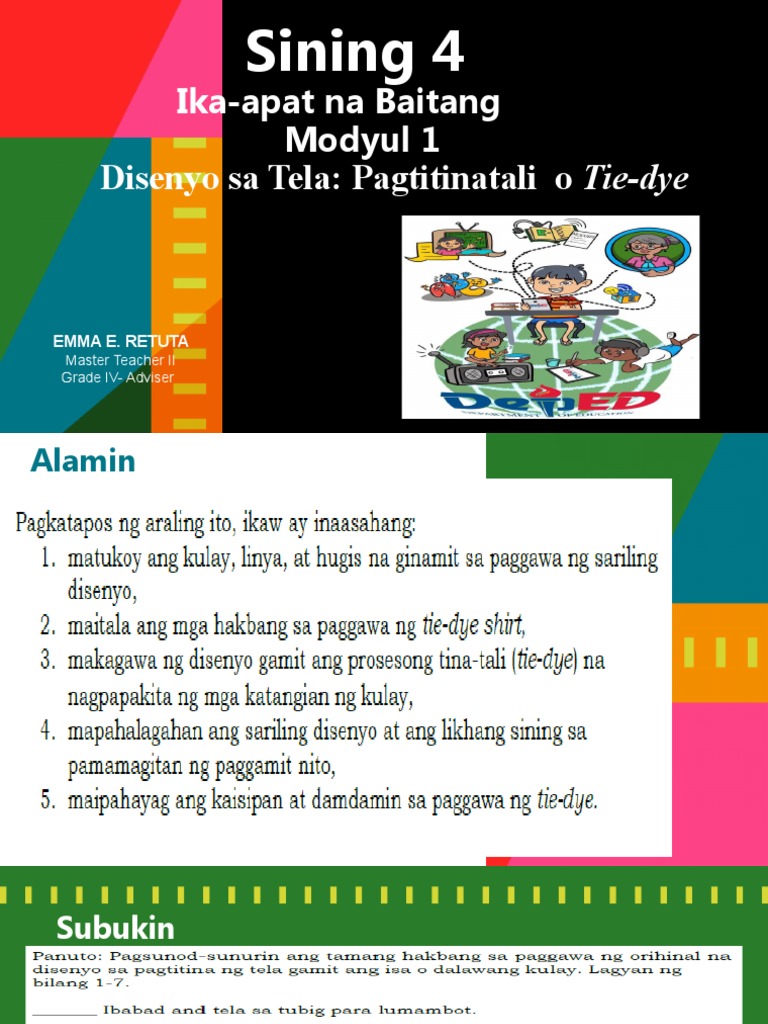 Sining 4 Q4 Modyul 2 | PDF