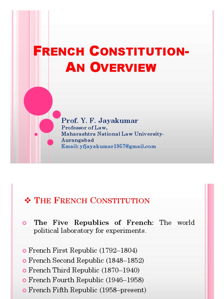 French Constitution-An Overview | PDF | Judiciaries | Judge
