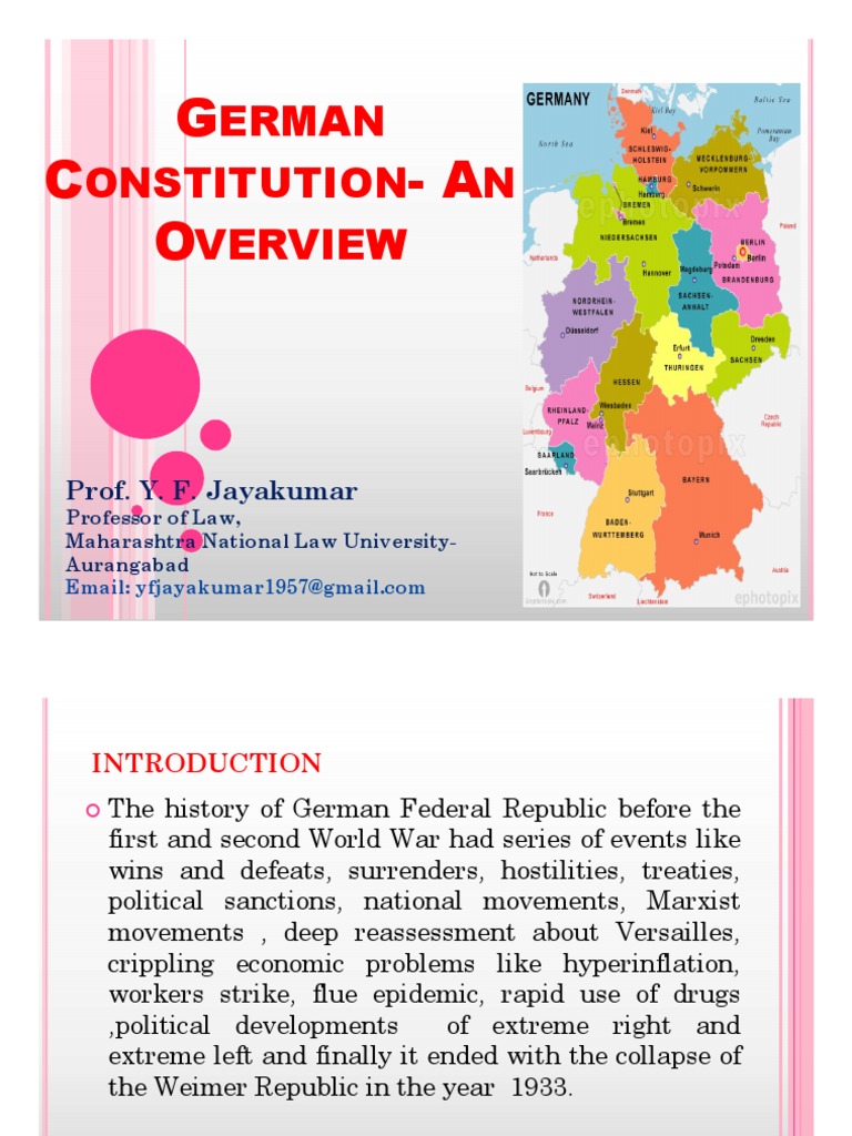 German Constitution - An Overview | PDF | Federal Government Of The ...
