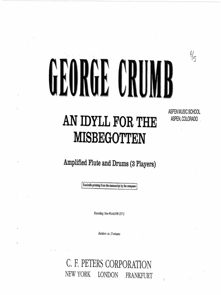 Crumb - An Idyll For The Misbegotten | PDF