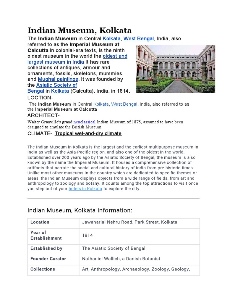 Indian Museum, Kolkata: Calcutta in Colonial-Era Texts, Is The Ninth ...