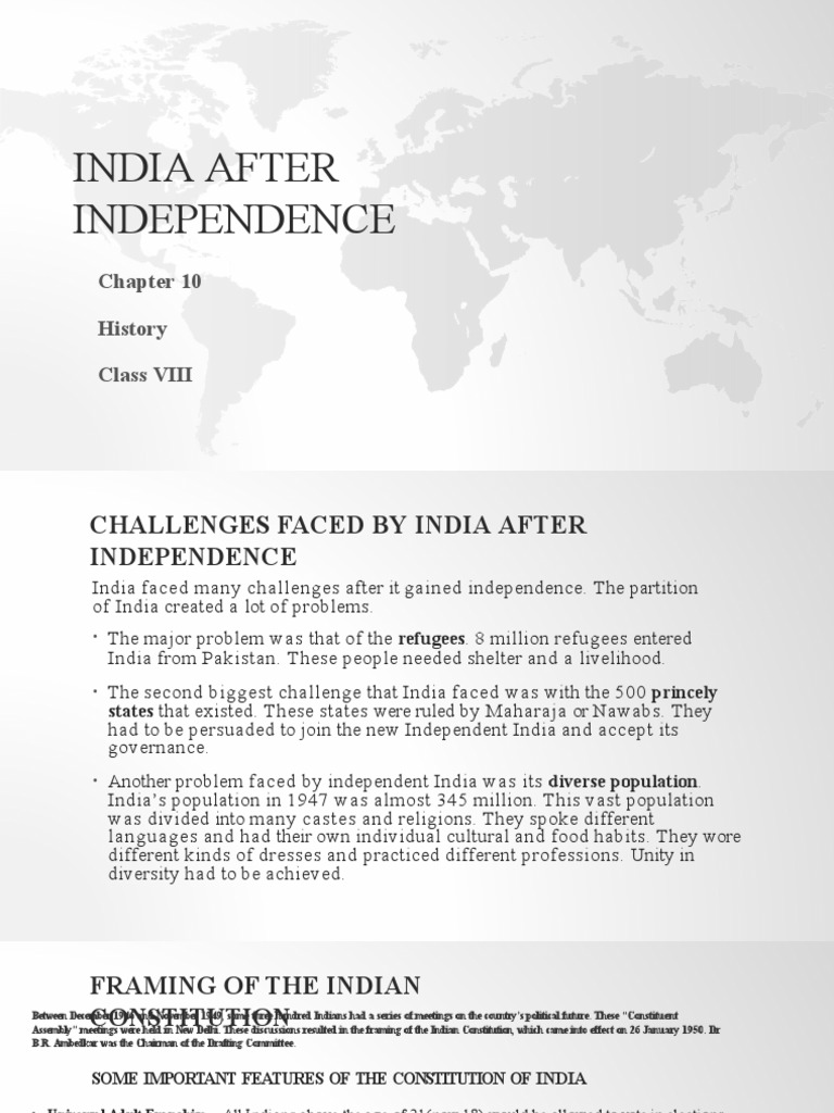 India After Independence: History Class VIII | PDF | Non Aligned Movement