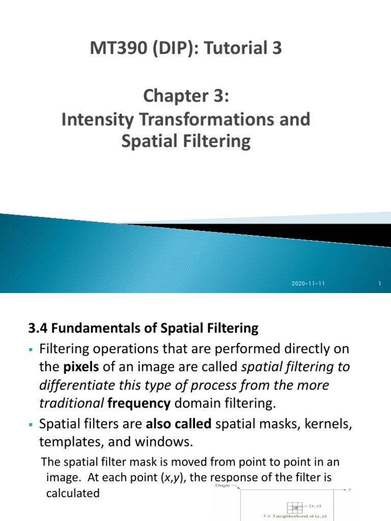 MT390 (DIP) : Tutorial 3 Intensity Transformations and Spatial Filtering | PDF | Filter (Signal ...