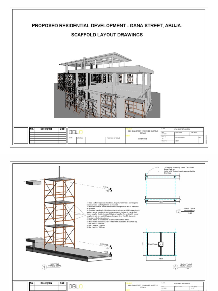 Scaffold Drawings | PDF | Scaffolding | Machines