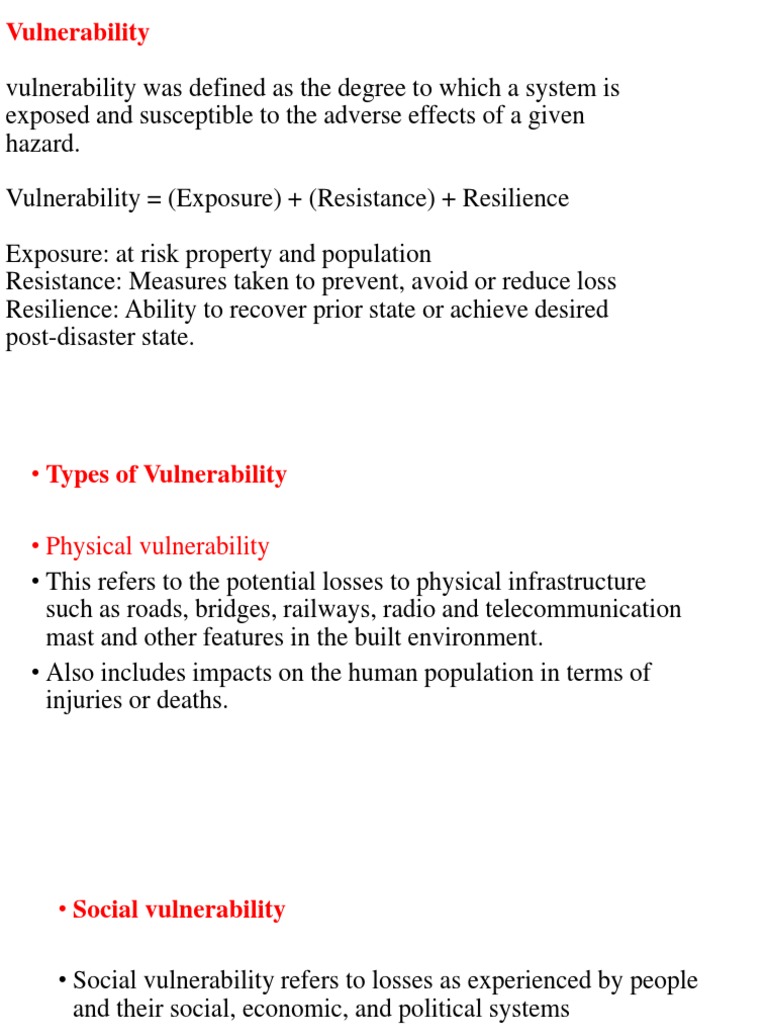 Vulnerability | PDF | Vulnerability | Hazards