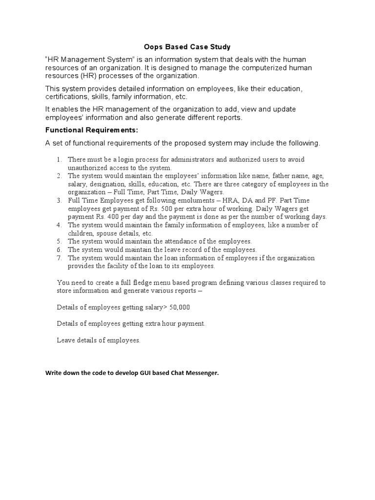 Oops Based Case Study | PDF | Career & Growth | Business