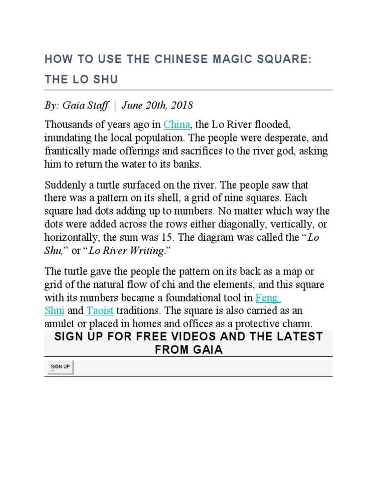 Understanding the Lo Shu Magic Square | PDF | Planets | Thought