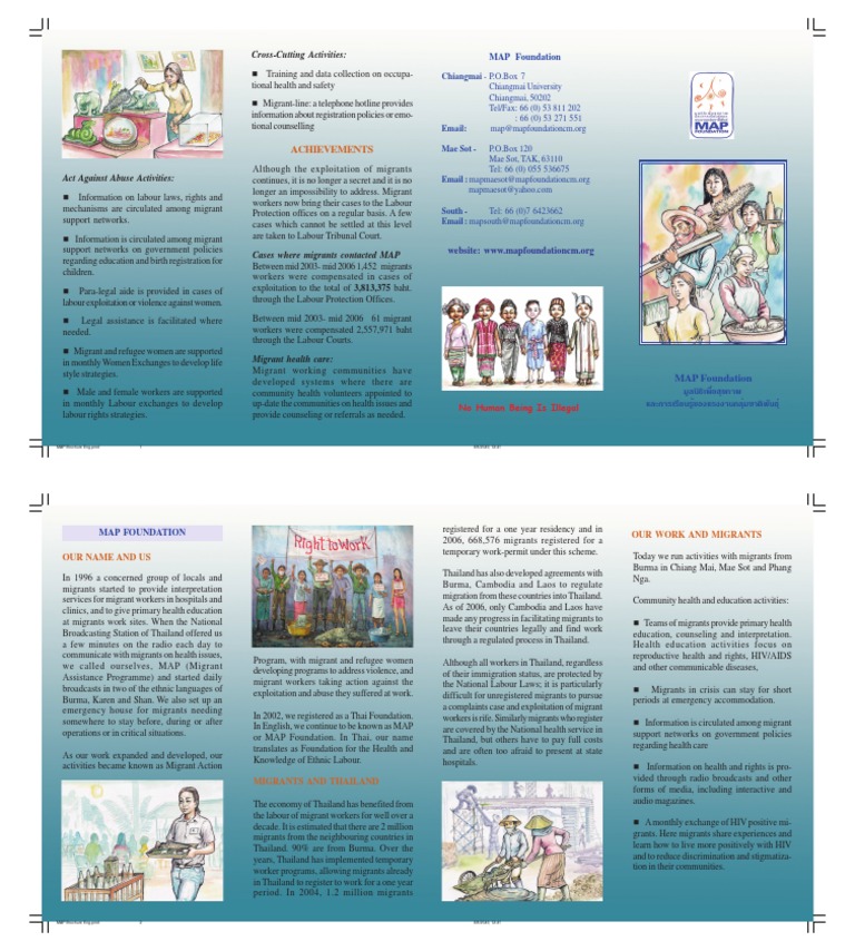 Final MAP Brochure | PDF | Thailand | Migrant Worker