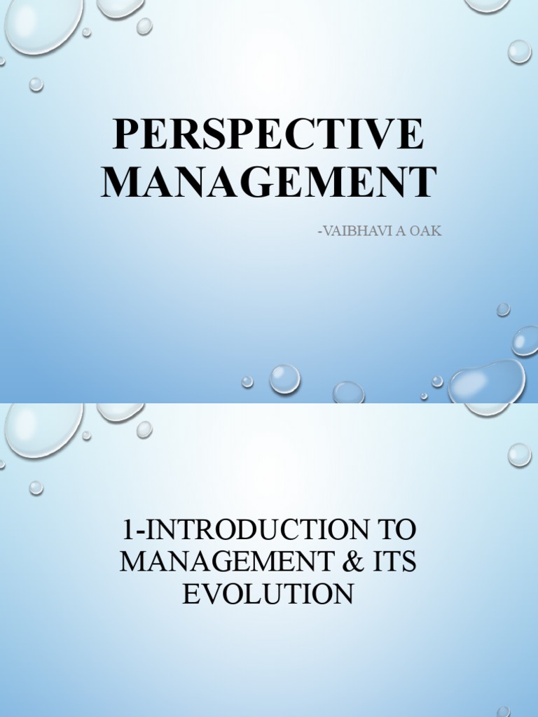 Perspective Management - MMS 1 (Feb 2021) | PDF | Goal | Human Resources